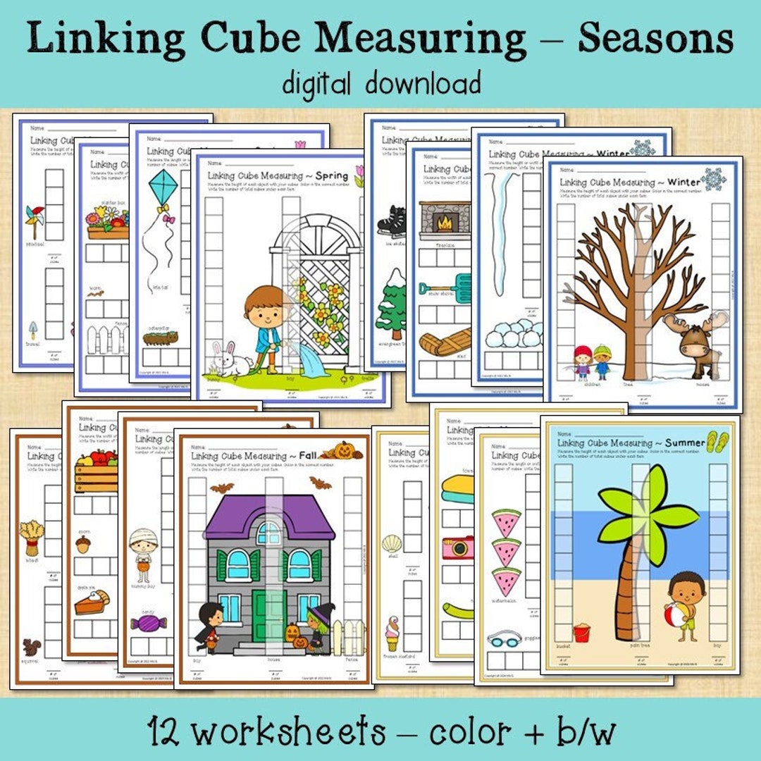 Linking Cube Measuring Bundle | All Seasons - Winter, Spring, Summer ...