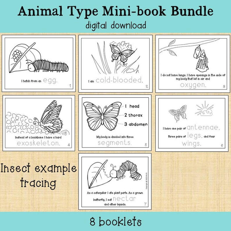 Animal Characteristics Mini Book Bundle | 6 Animal Classes - Etsy