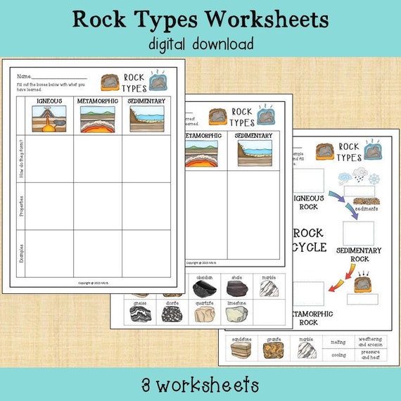 Hoja De Trabajo Para Identificar Los Tipos De Rocas 25 Actividades Y