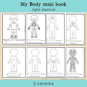 My Body - What's Inside? Mini Book Printable - Etsy