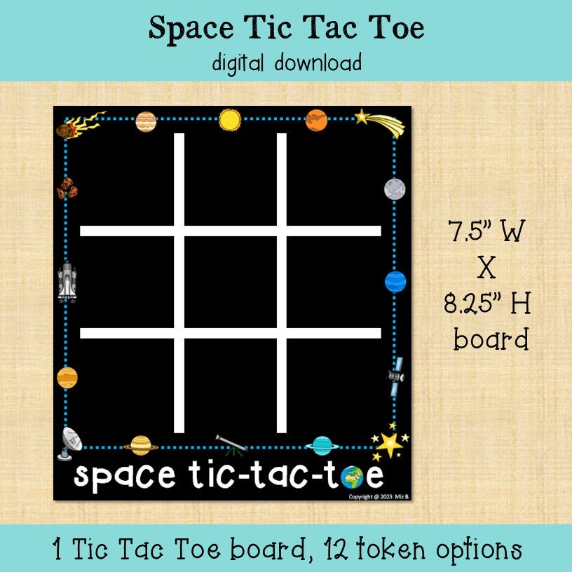 Science Tic Tac Toe - Space - Etsy