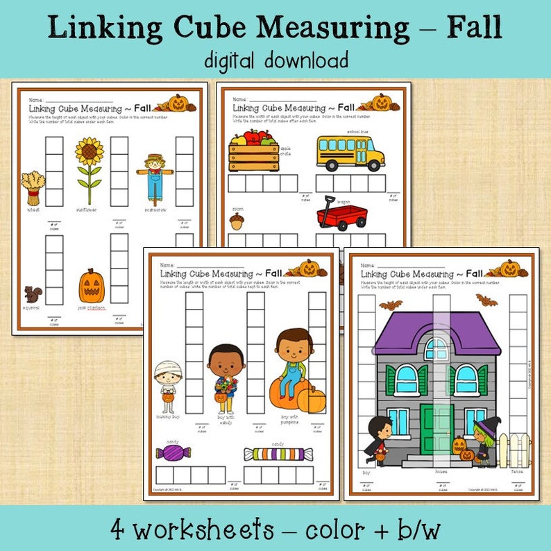 Linking Cube Measuring Bundle | All Seasons - Winter, Spring, Summer ...