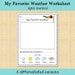 My Favorite Weather Worksheet Printable - Etsy