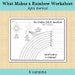 What Makes a Rainbow Coloring Worksheet - Etsy