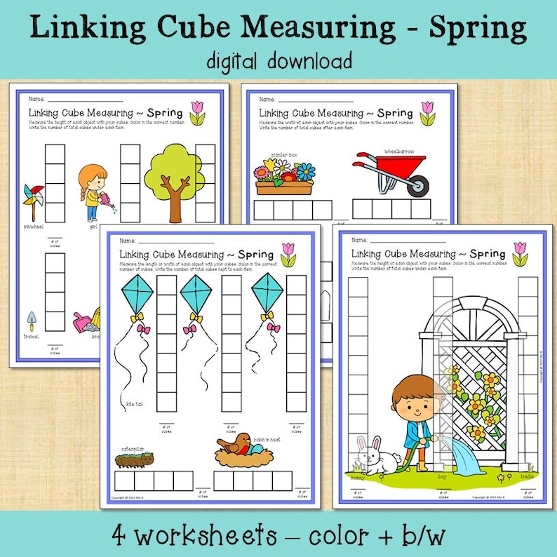 Linking Cube Measuring Bundle | All Seasons - Winter, Spring, Summer ...