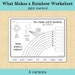 What Makes a Rainbow Coloring Worksheet - Etsy