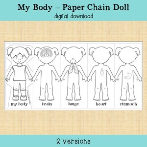 My Body - Paper Chain Doll - Etsy