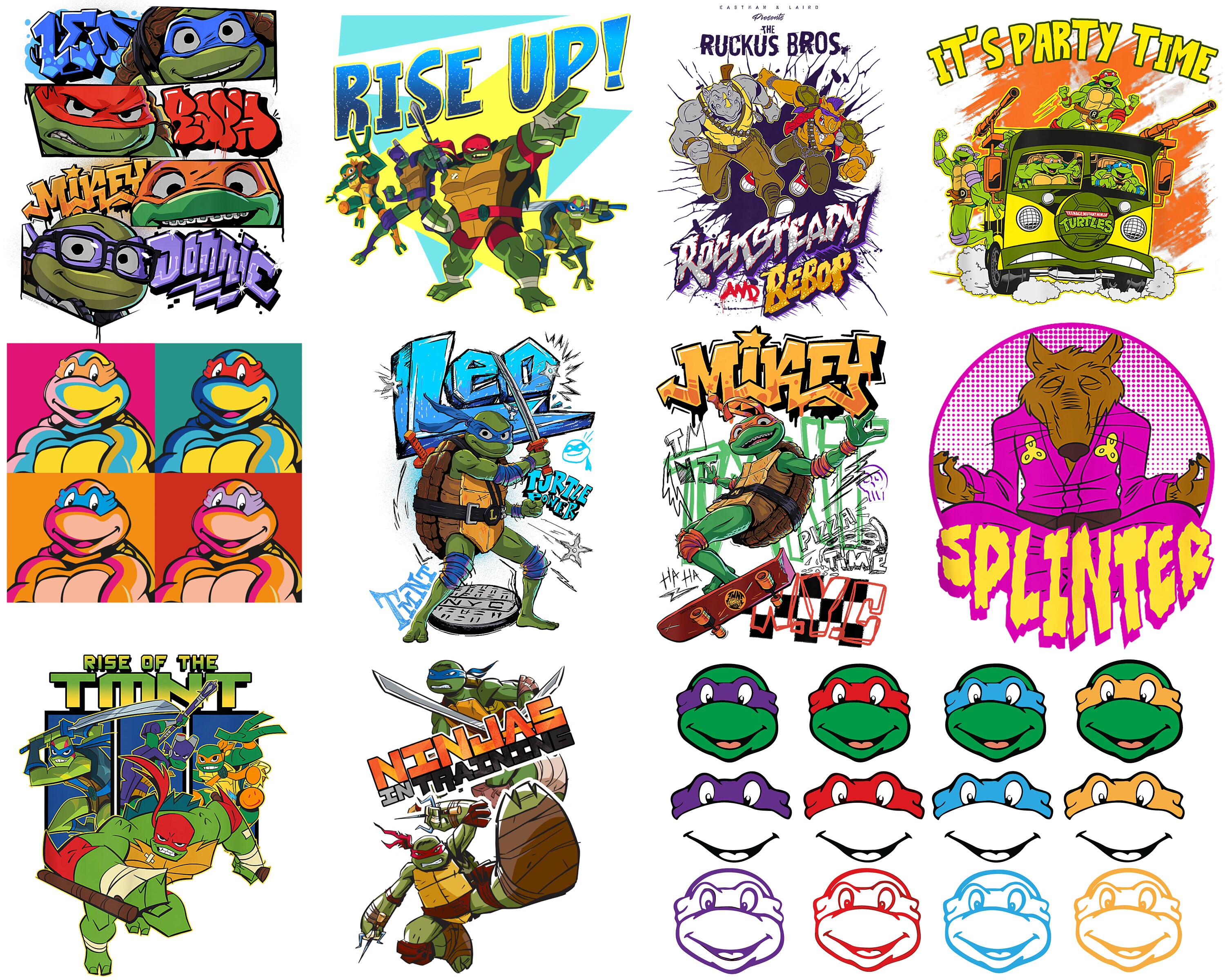 Ninja PNG Bundle Turtles Png Ninja Turtles Characters Png - Etsy