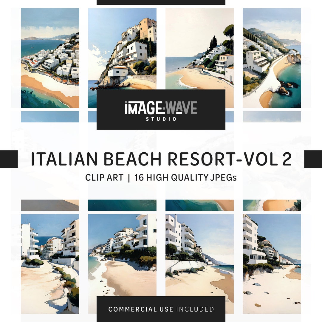 Italian Beach Resort Vol 2, 16 High Quality Jpgs, Digital Planners ...