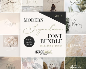 Signature Font Bundle Vol 4 Script Font Collection 24 - Etsy