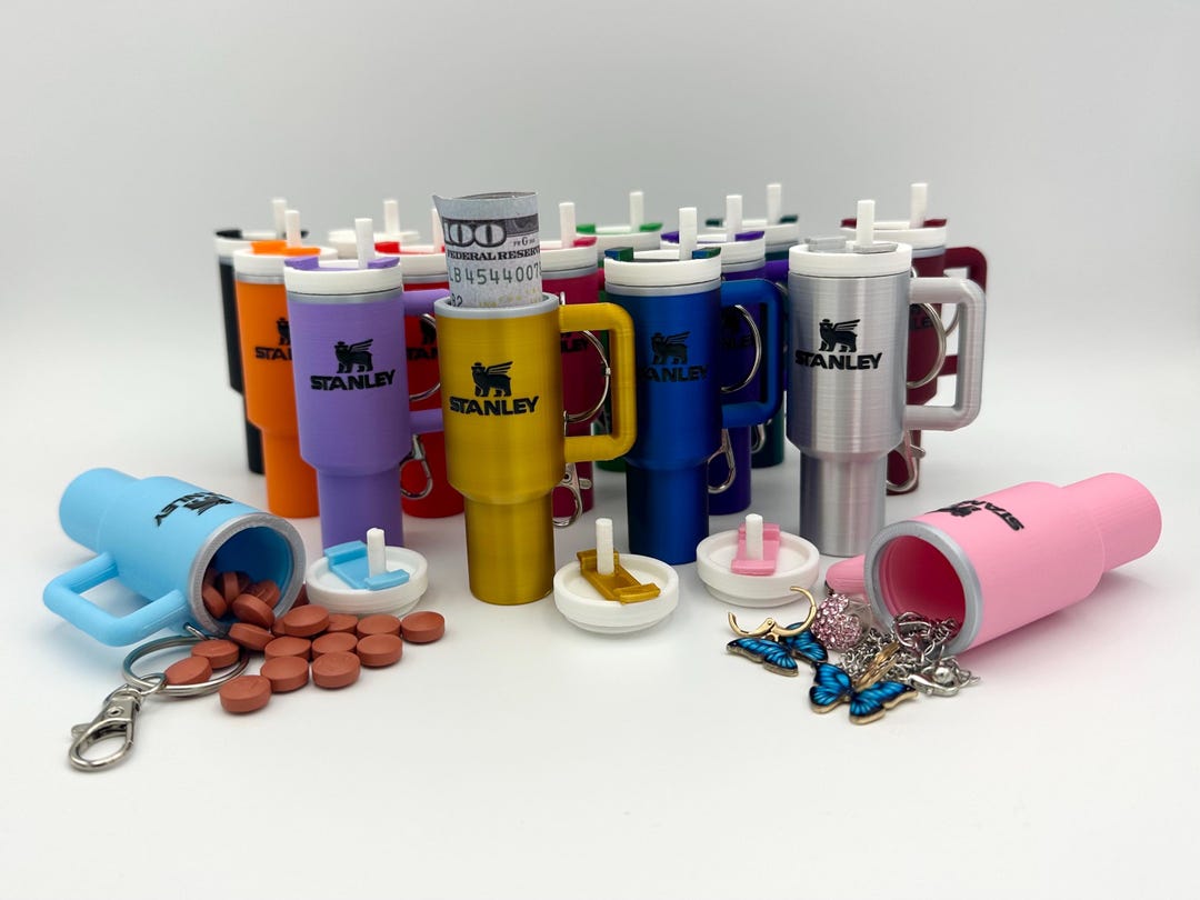 Miniature Stanley Tumbler Keychain Stash and Chapstick Holder - Etsy