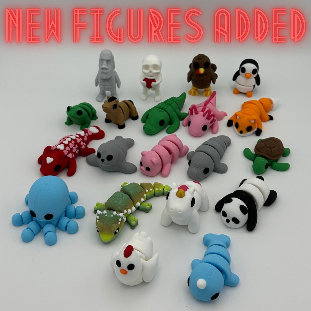 Tiny Articulating Animal Fidgets and Keychains - Etsy