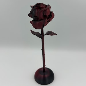 Forbidden Rose 3D Printed Sculpture With Skulls and Stand - Etsy