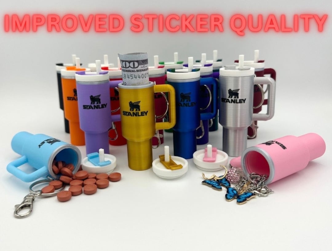 Miniature Stanley Tumbler Keychain Stash - Etsy