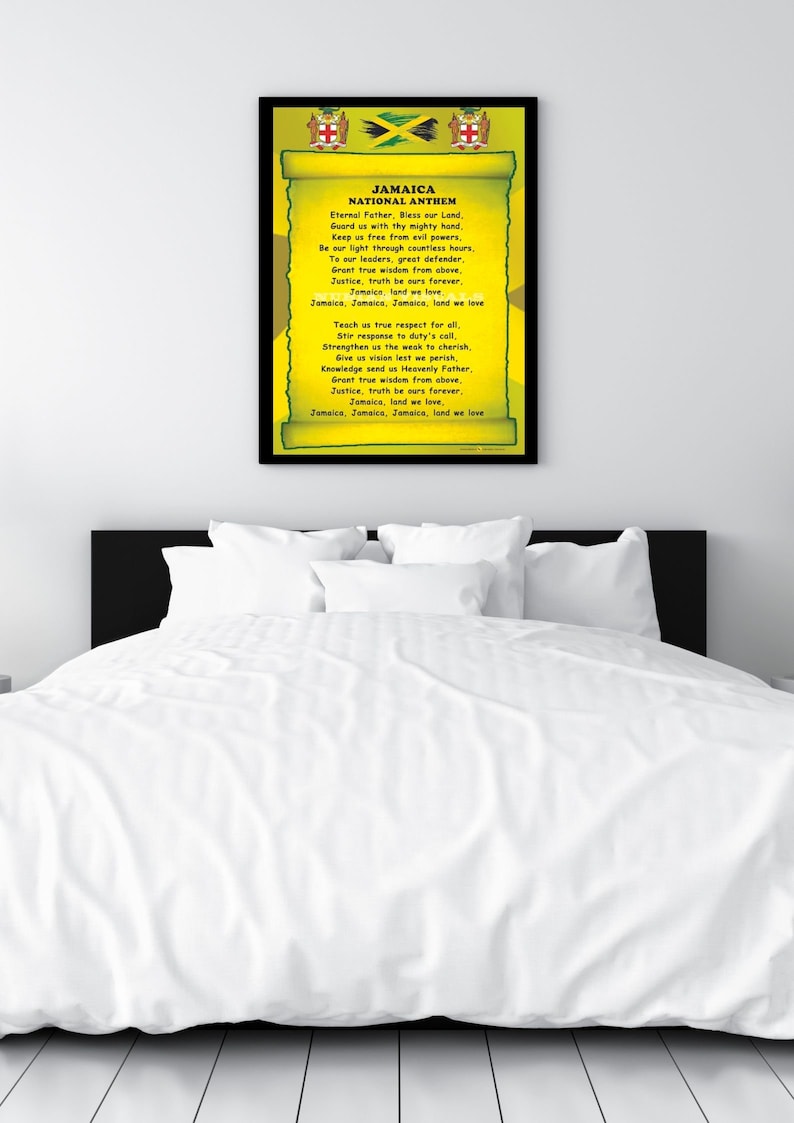 Jamaica National Anthem Poster - A3 Size - Etsy