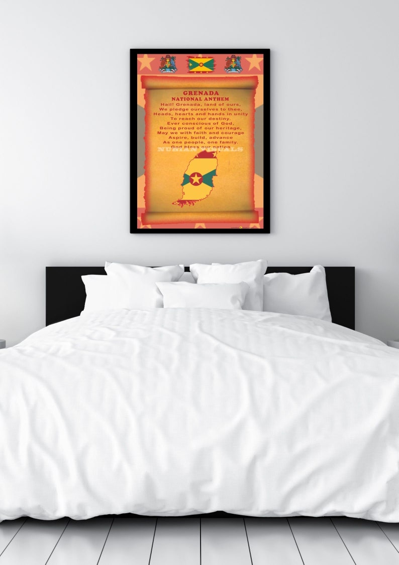 Grenada National Anthem Poster - A3 Size - Etsy