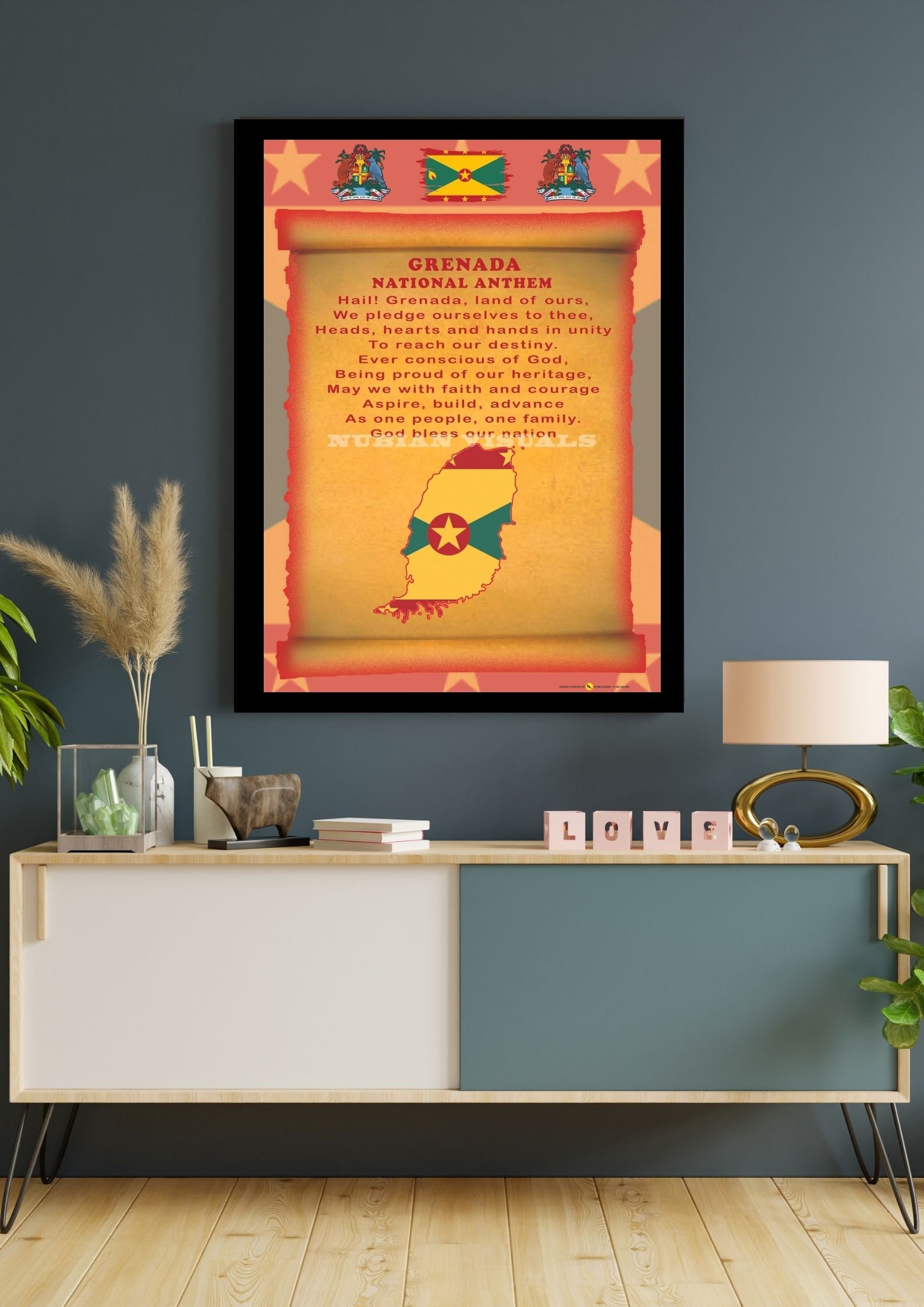 Grenada National Anthem Poster - A3 Size - Etsy
