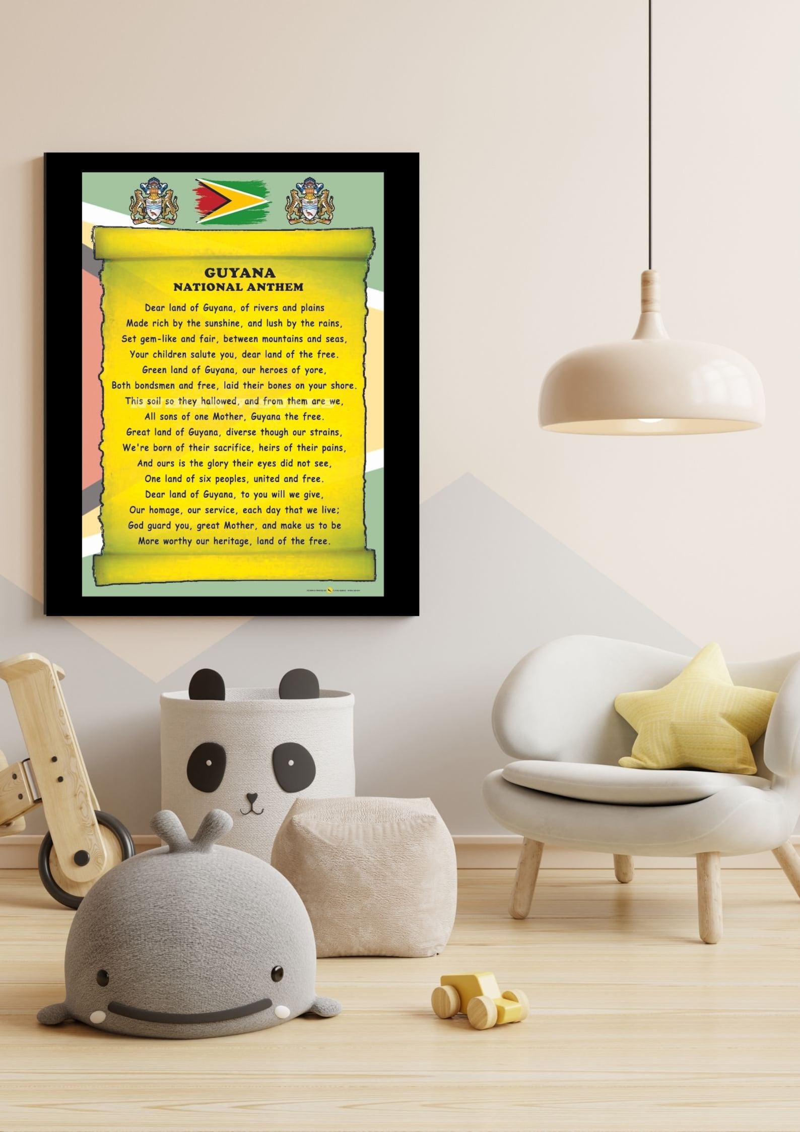 Guyana National Anthem Poster - A3 Size - Etsy