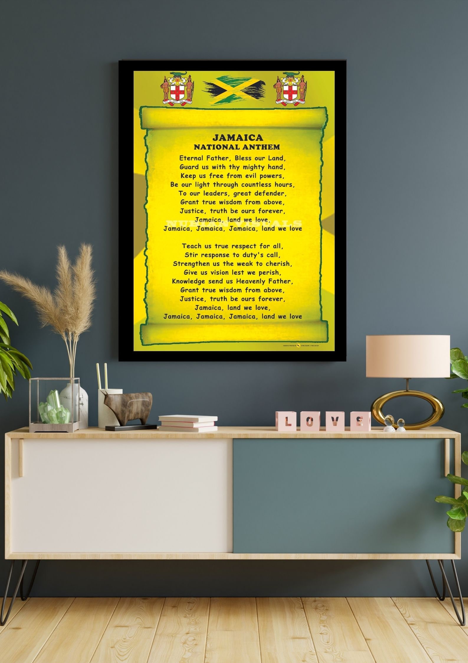 Jamaica National Anthem Poster - A3 Size - Etsy