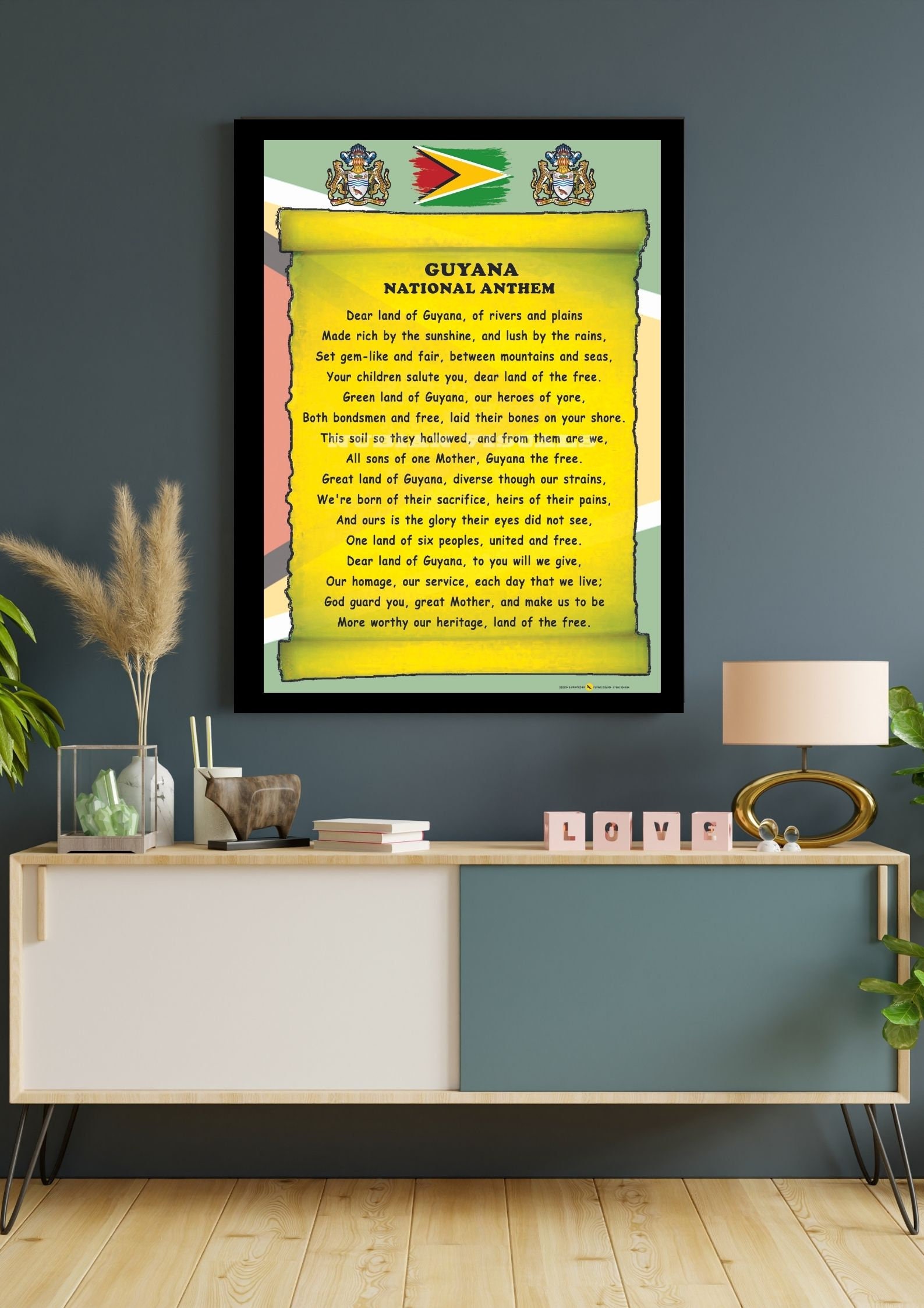 Guyana National Anthem Poster - A3 Size - Etsy