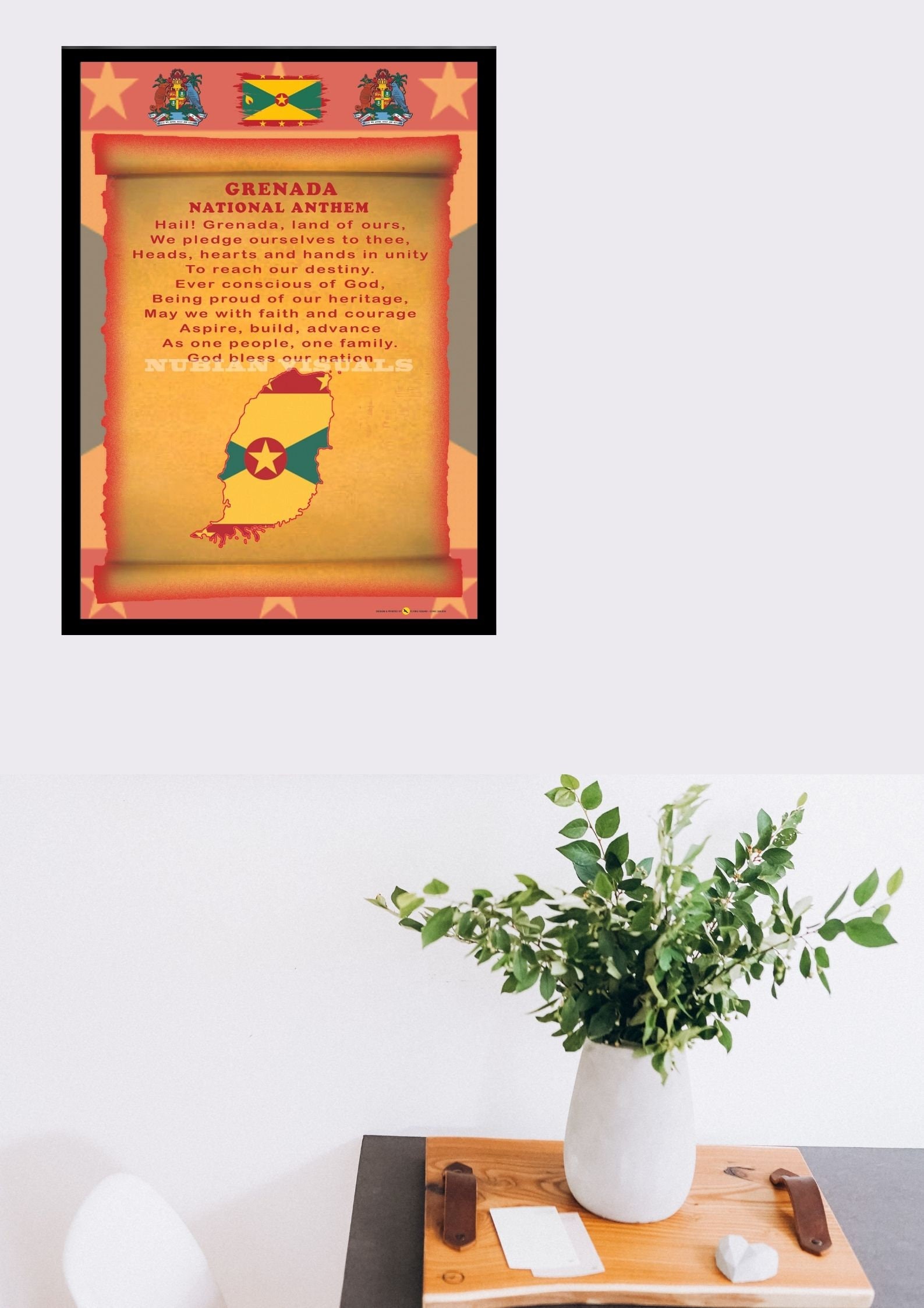 Grenada National Anthem Poster - A3 Size - Etsy