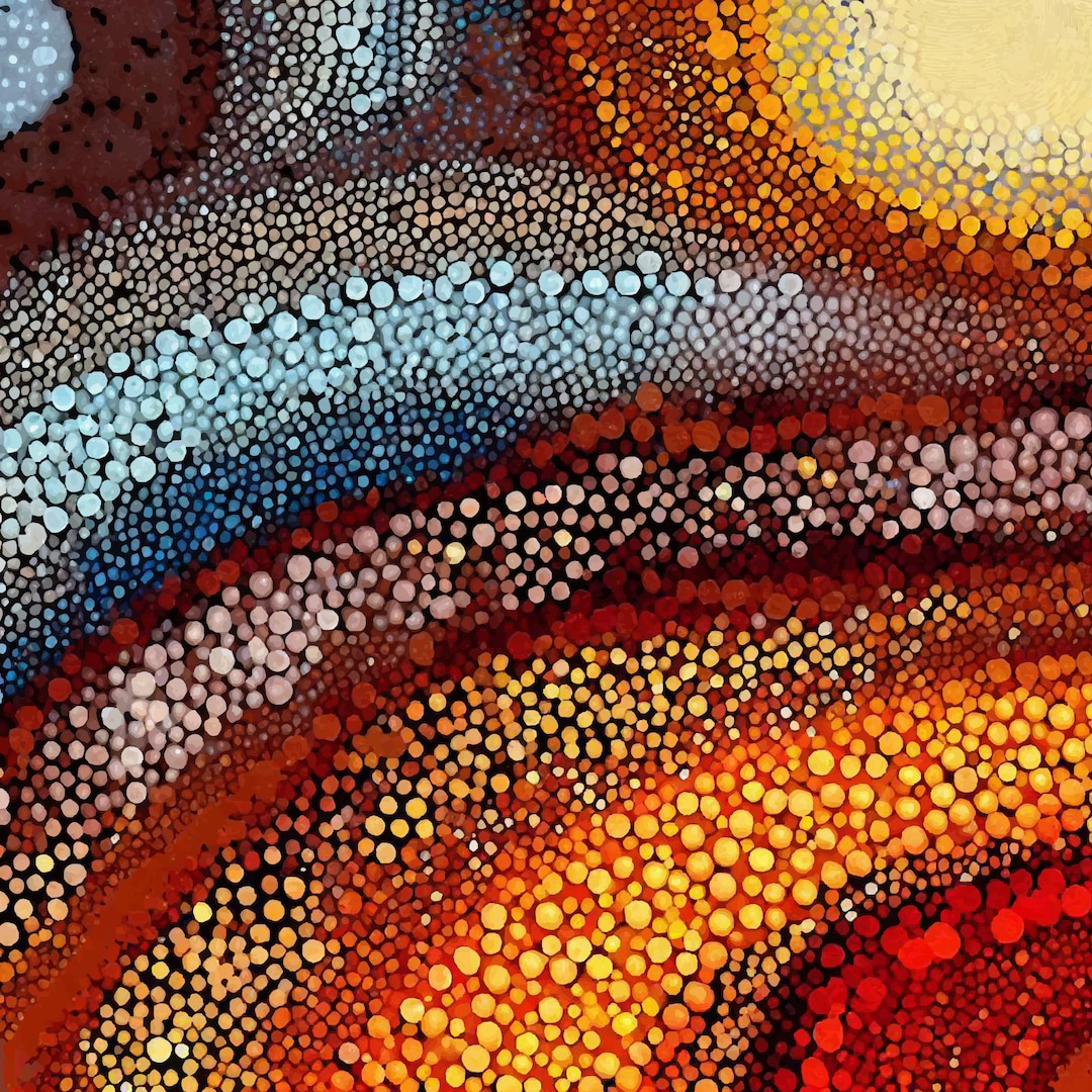 Aboriginal Art - Abstract Outback - Etsy