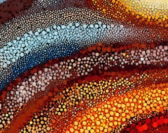 Aboriginal Art - Abstract Outback - Etsy