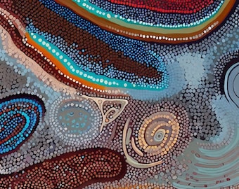 Aboriginal Art - Abstract Outback - Etsy
