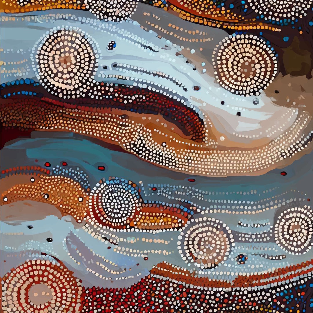 Aboriginal Art - Abstract Waterholes - Etsy