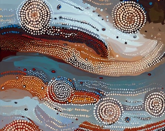 Aboriginal Art - Abstract Outback - Etsy