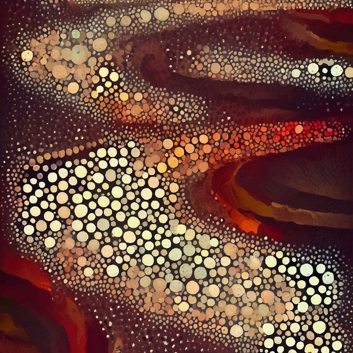 Aboriginal Art - Abstract Outback - Etsy