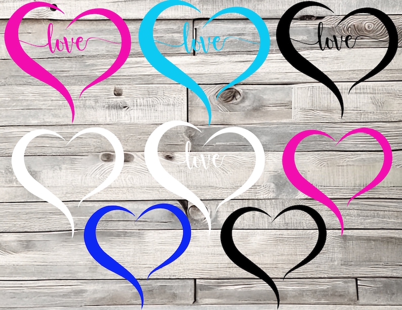 Heart Svg Bundle Heart Svg Hand Drawn Heart Svg Open Heart - Etsy