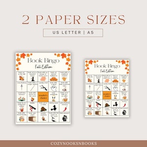 Cozy Fall Book Bingo | Printable TBR Reading Challenge | Autumn-themed ...