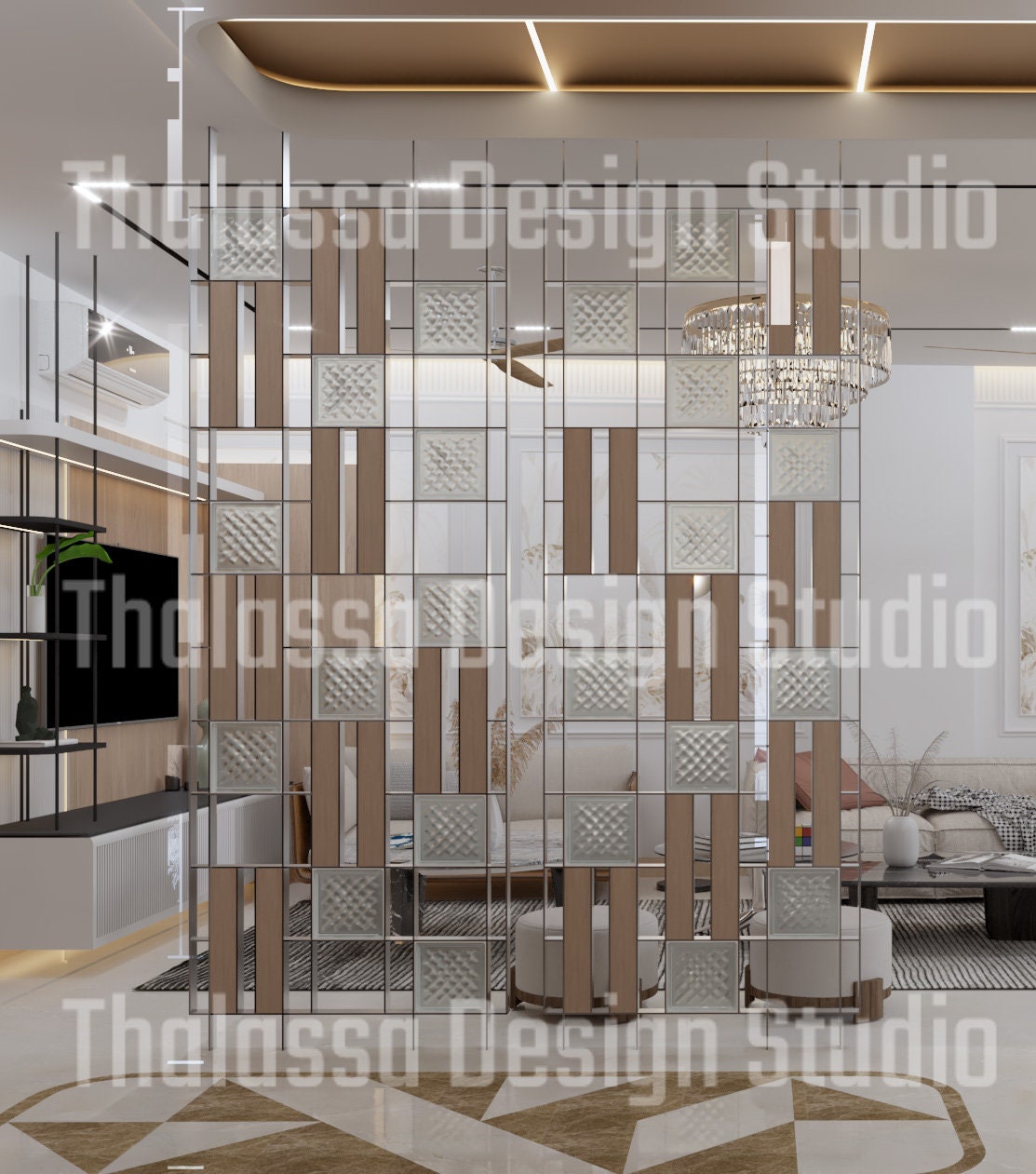 Partition Design Room Dividing Partition Wall Hanging Metal Glass ...