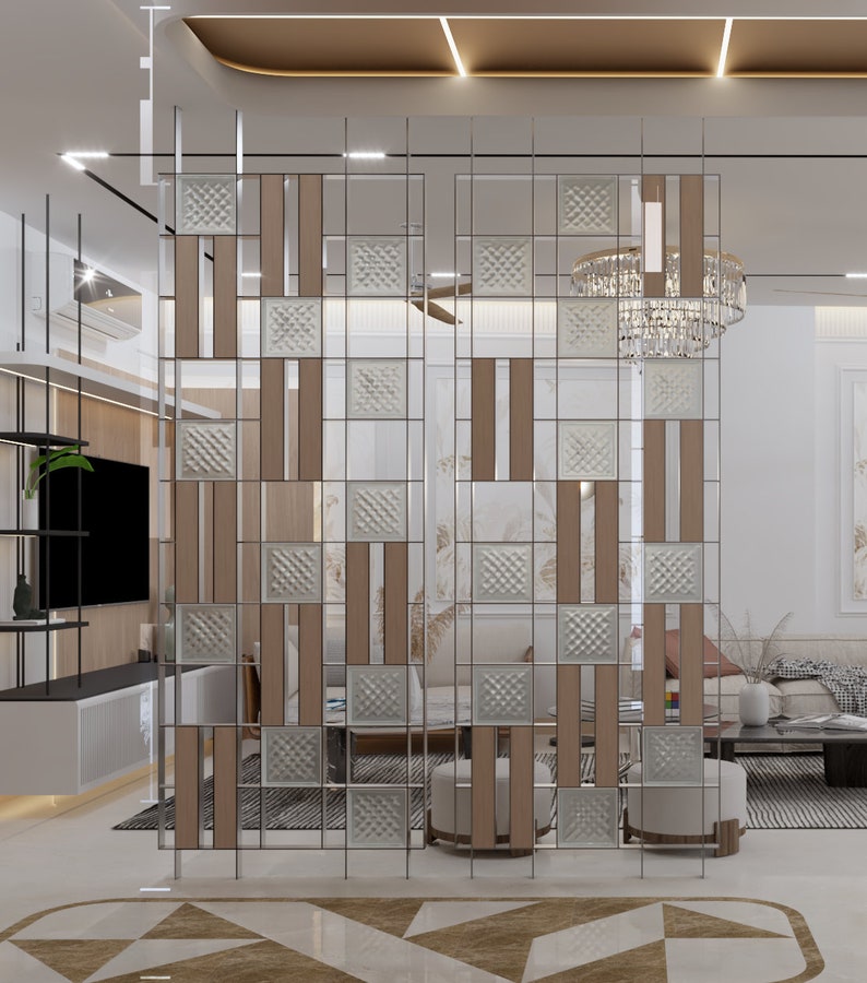 Partition Design Room Dividing Partition Wall Hanging Metal Glass ...