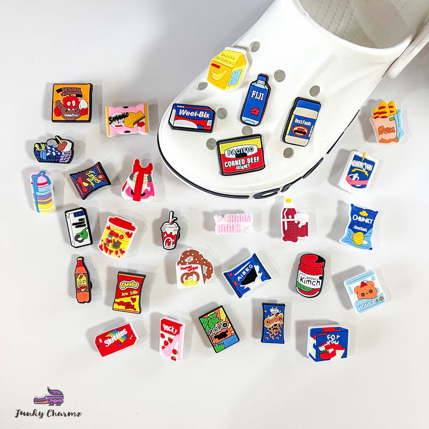 FOODS Snack Shoe Charms FIJI Weet-bix AIERO Crocs Charms Jibbitz for ...