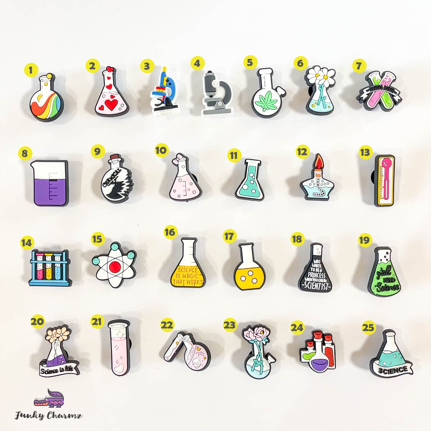 Chemistry Lab Shoe Charms Crocs Charms Jibbitz for Crocs Funky Charmz ...