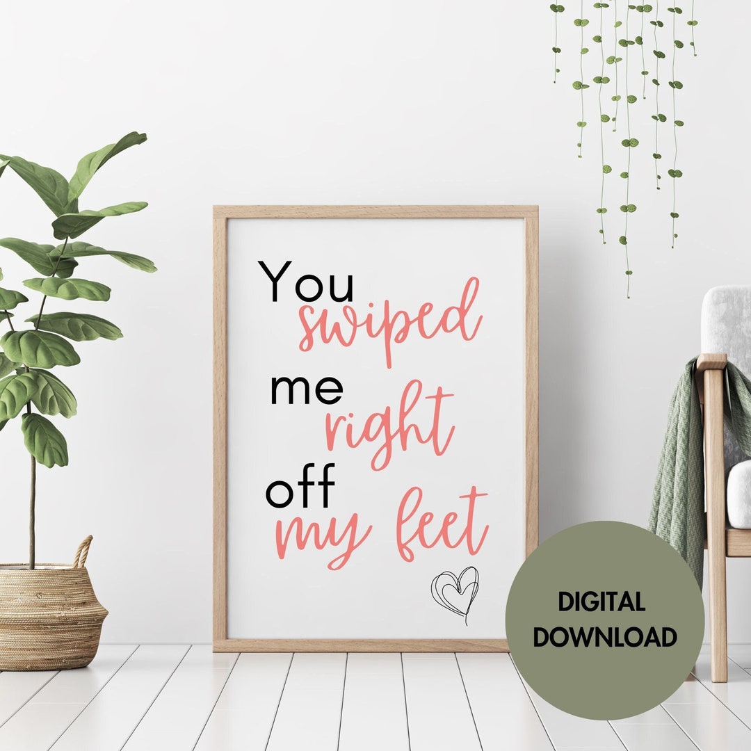 Tinder Love Print: Dating App Wall Art, First Home Gift (digital Download) - Etsy UK