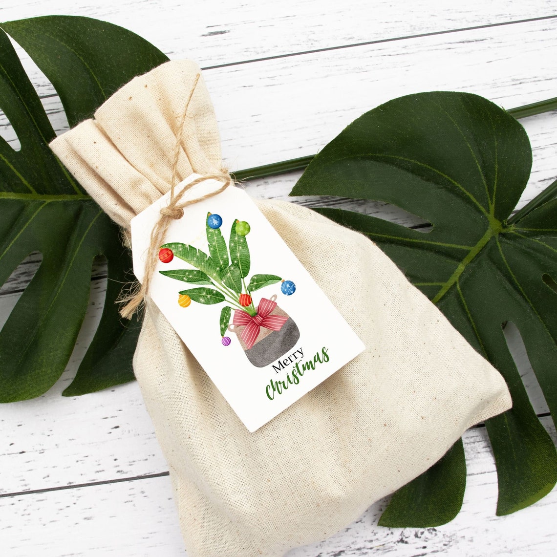Printable Christmas Gift Tags Template House Plant Christmas Gift Tags ...