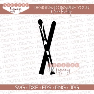 Skis Svg Skiing Svg Cross Skis Cut File Winter Sports Svg Skiing ...