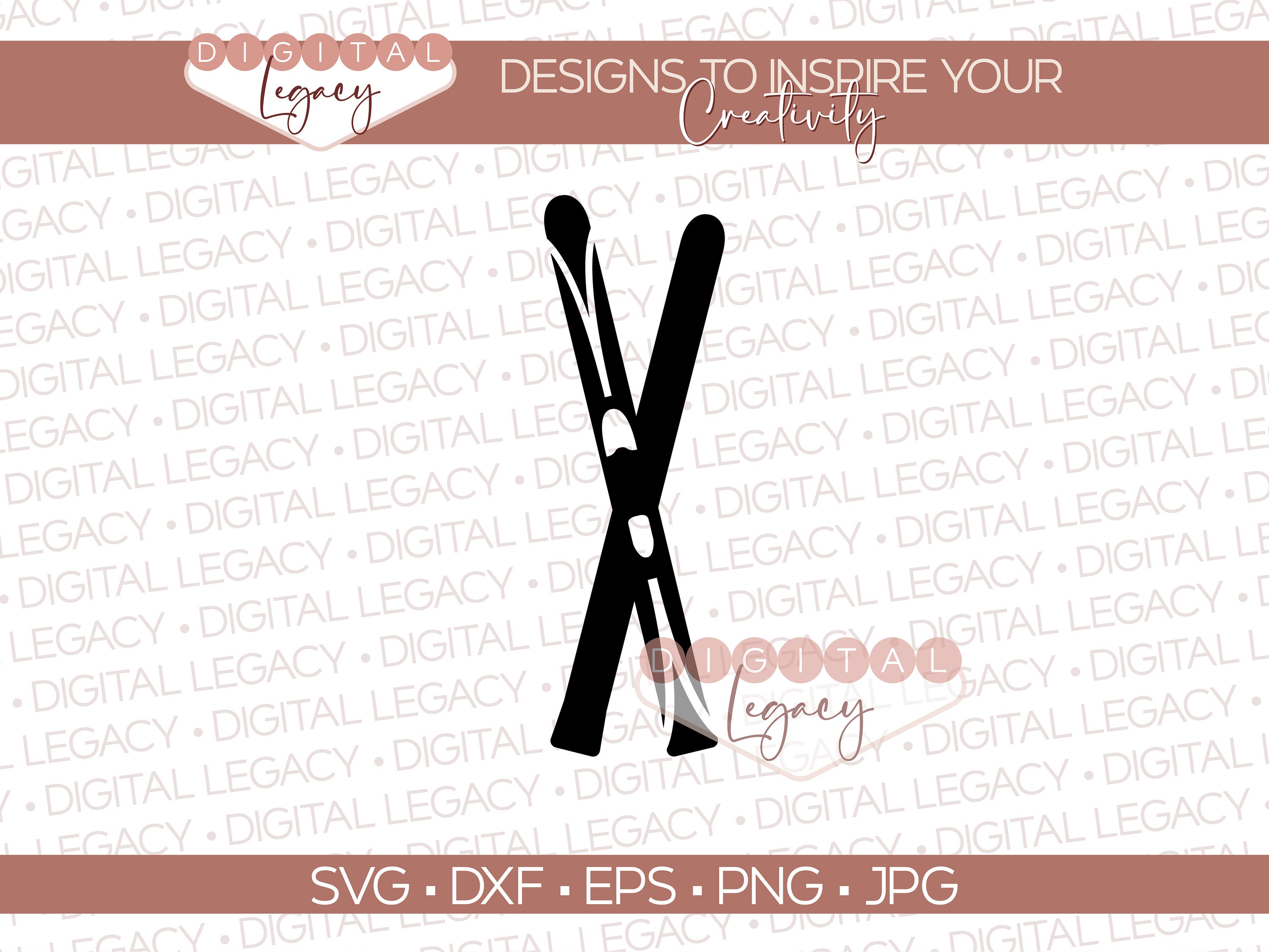 Skis Svg Skiing Svg Cross Skis Cut File Winter Sports Svg Skiing ...
