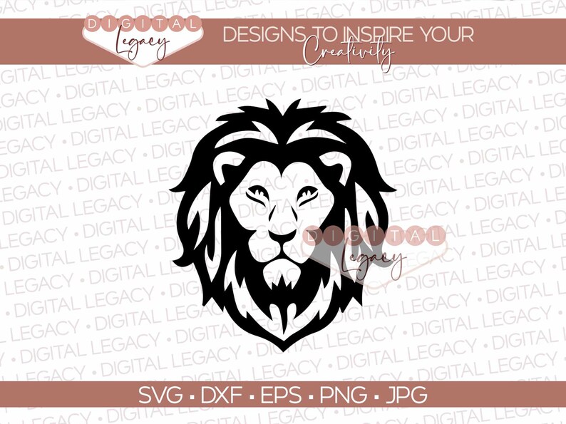 León svg / Cabeza de León svg / Silueta de León / Go Lions svg ...