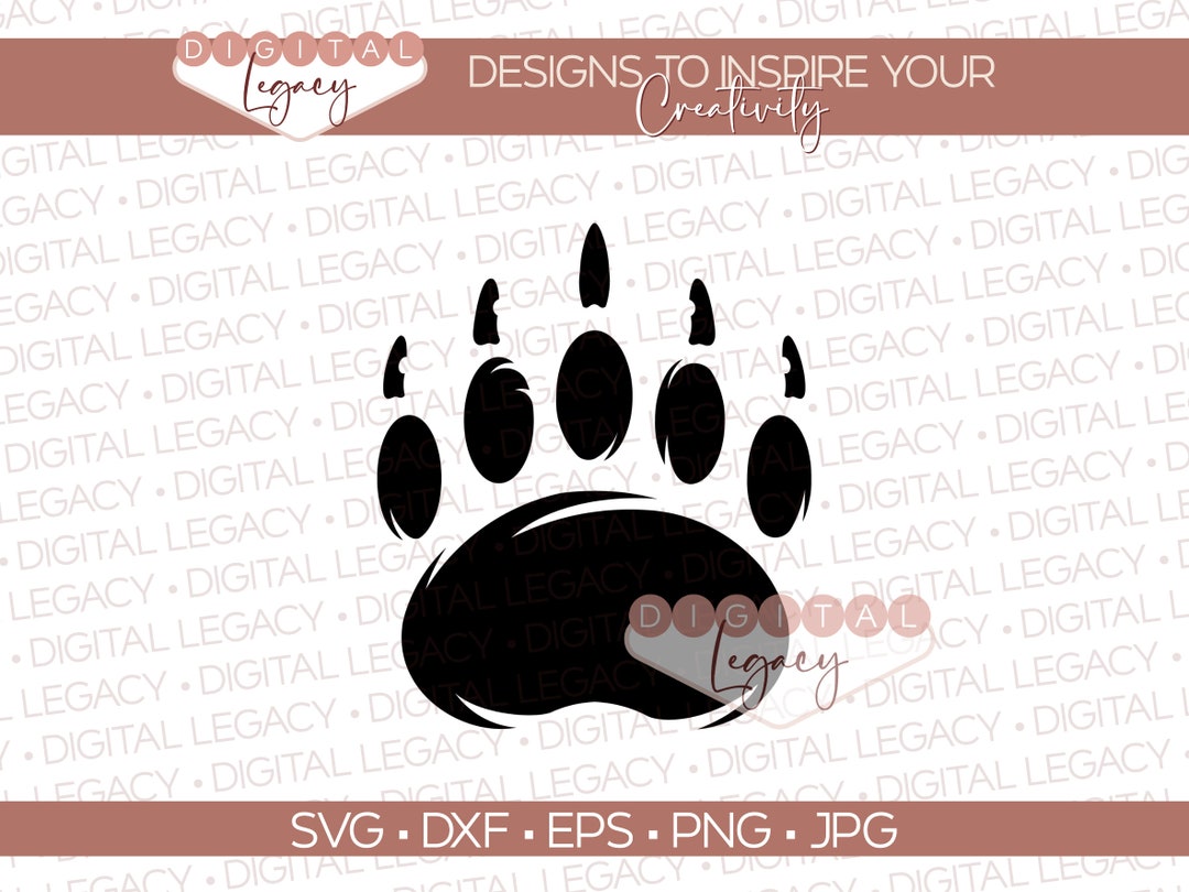 Bear Paw Print Svg Paw Prints Svg Paw Prints Bundle Bear - Etsy