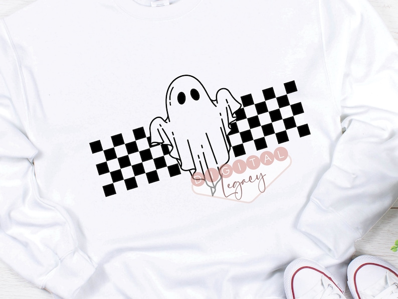 Checkered Ghost Svg Halloween Checkers Svg Spooky Season - Etsy