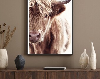 Highland Cow, Digital Art, Wall Art, Digital Download, Download ...