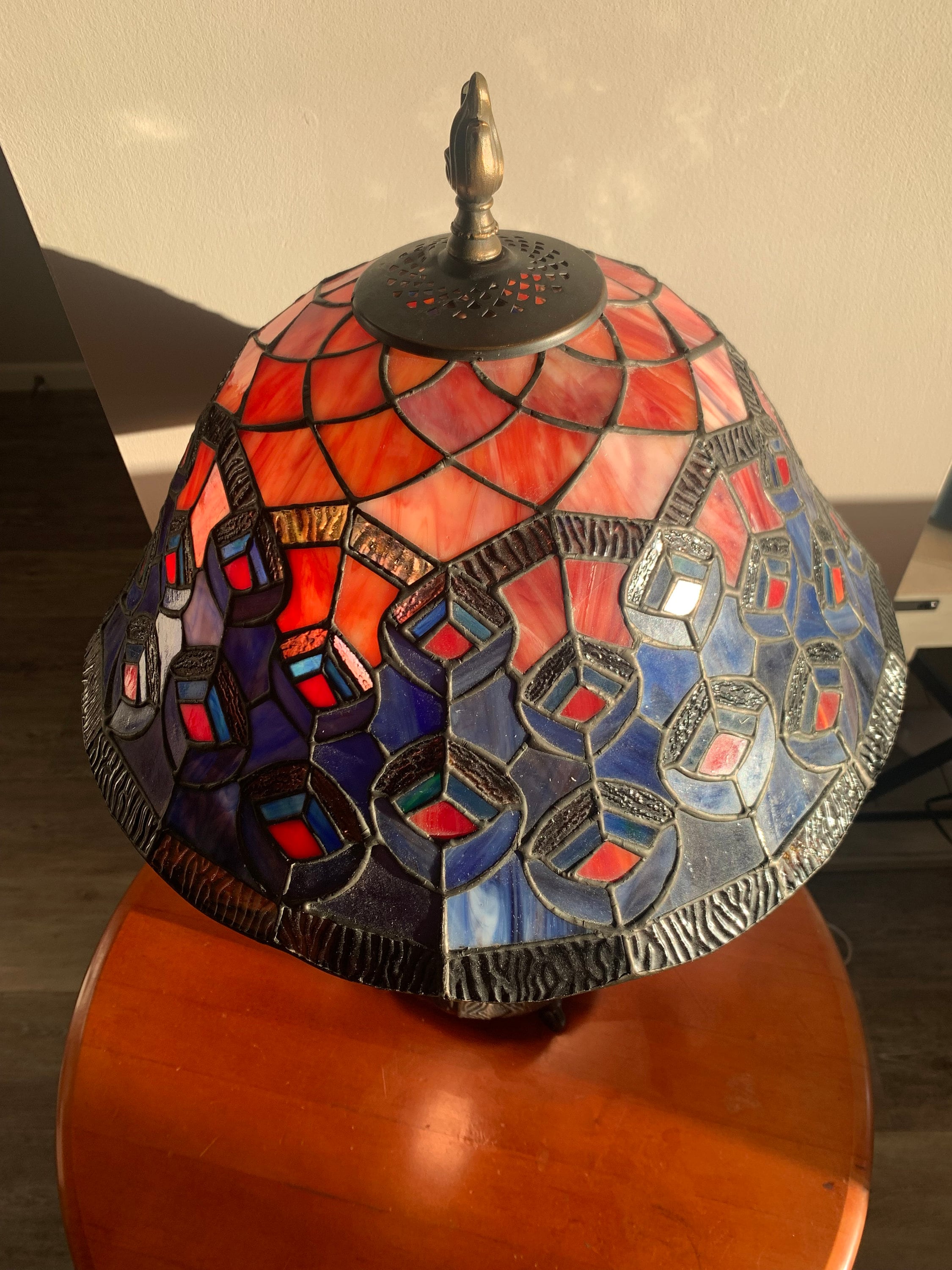Dale Tiffany Lamp Base and Shade- Peacock Pattern - Etsy