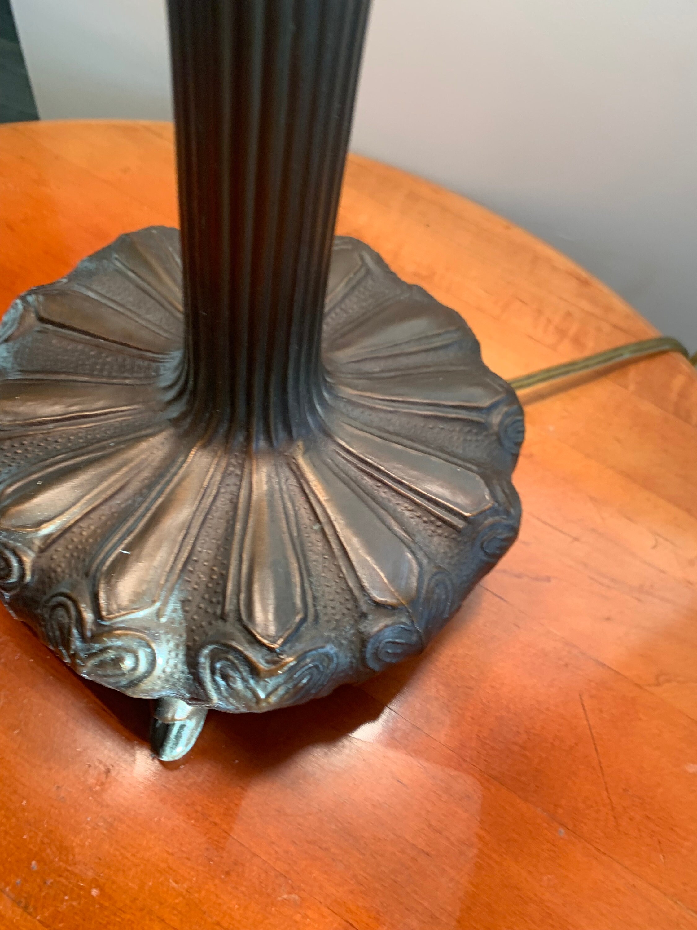 Dale Tiffany Lamp Base and Shade- Peacock Pattern - Etsy