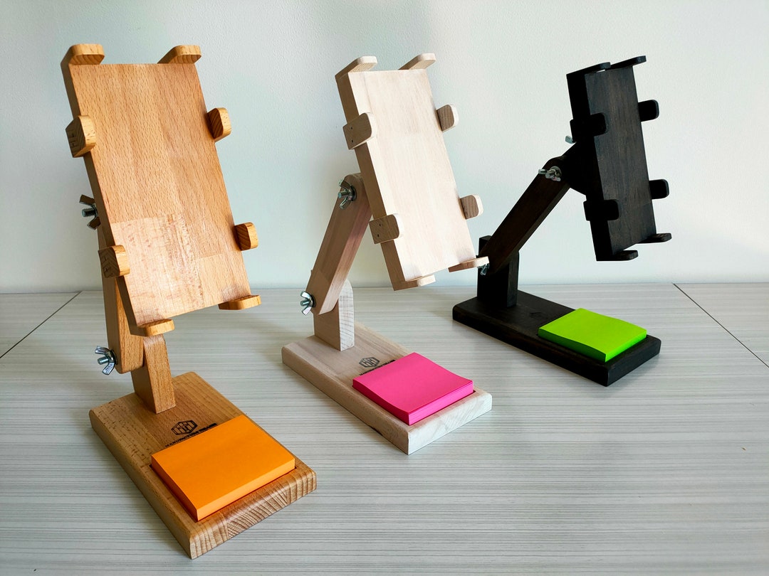 Beech Phone Holder for Office - Etsy