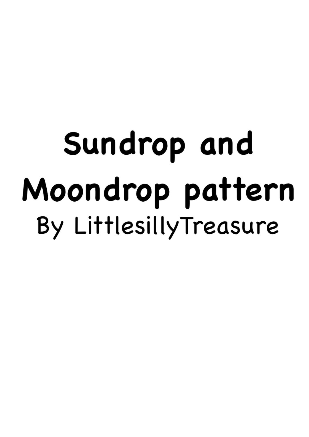 Sundrop and Moondrop Plushie Pattern PDF - Etsy
