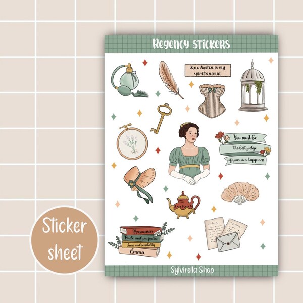 Jane Austen Sticker - Etsy